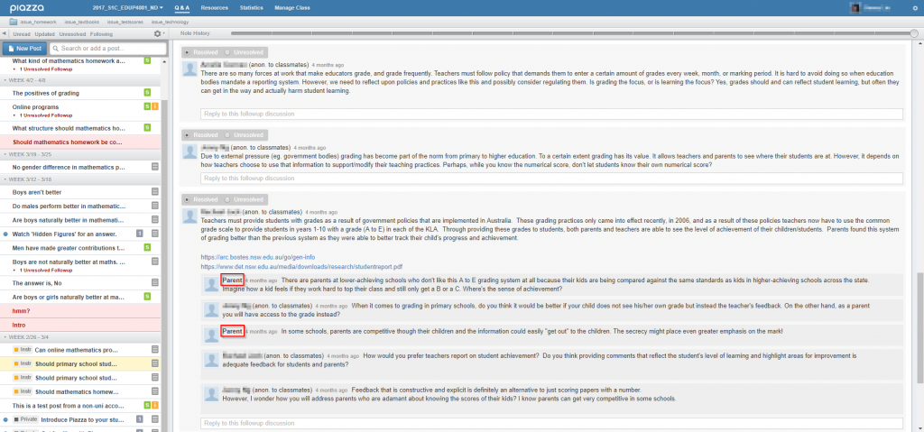 Innovative uses of discussion boards for collaboration and community ...