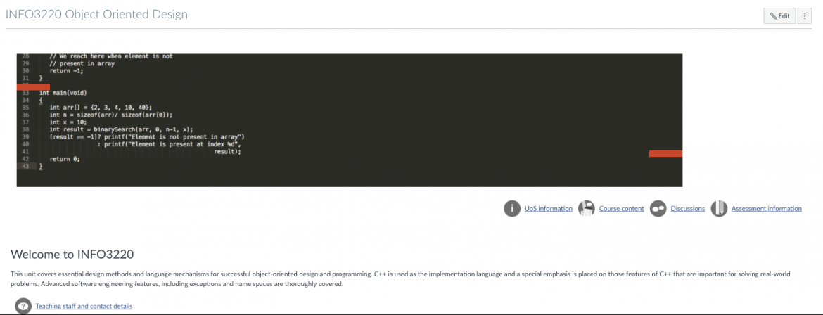 Open Canvas sites – 2018 students’ choice – Teaching@Sydney