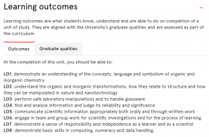 Making our curriculum visible: unit outlines now online – Teaching@Sydney