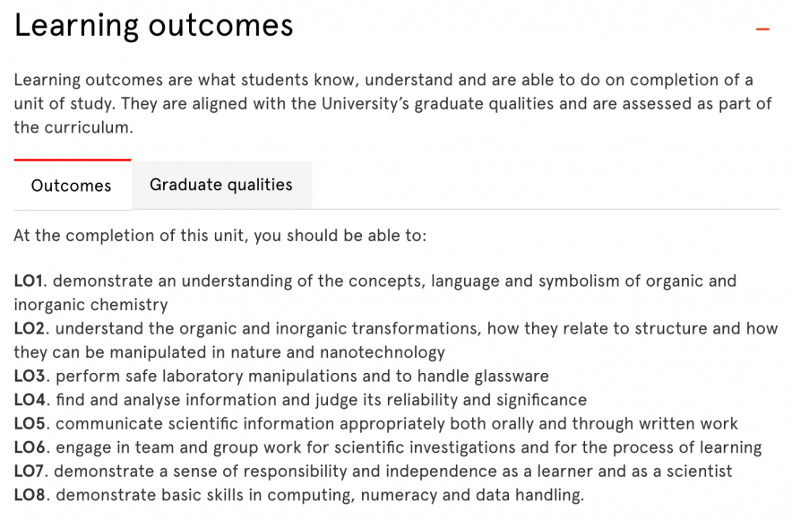 Making our curriculum visible: unit outlines now online – Teaching@Sydney