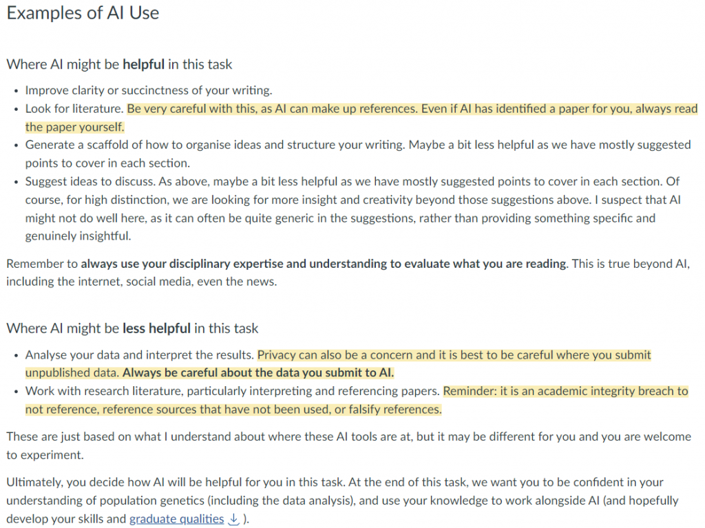Using generative AI as part of assessments: Cheating or opportunity ...